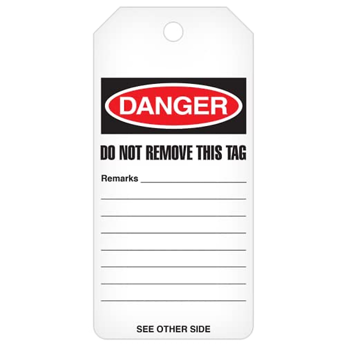 INCOM Manufacturing Lockout Tags On A Roll, Danger Do Not Operate, Heavy-Duty Polytag Stock, Waterproof And Tear-Resistant, Red/Black on White, 6.25 Inch X 3 Inch X 10 Mil Thickness, 100 pack, RT1000C