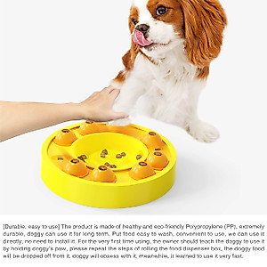 Dog Puzzle Toy Dog Treat Puzzle Interactive Dog Puzzle Toys for Smart Dogs Feeding Dispenser Slow Food Feeder Slow Feeder Dog Bowls (Yellow)