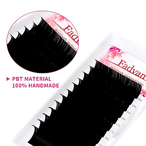 Eyelash Extensions D Curl 0.15mm Classic Lashes Extension 15-20mm Mixed Individual Lashes Silk Eyelash Extension Supplies Matte Black Single Eyelashes by FADVAN (0.15mm-D, 15-20mm Mix)