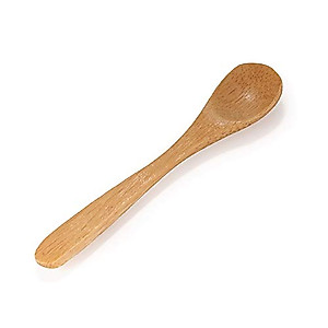 Bamboo tiny spoon/Mini Wooden Spoons for Salt and Spices, 10pcs Carbonized Brown 3.5"