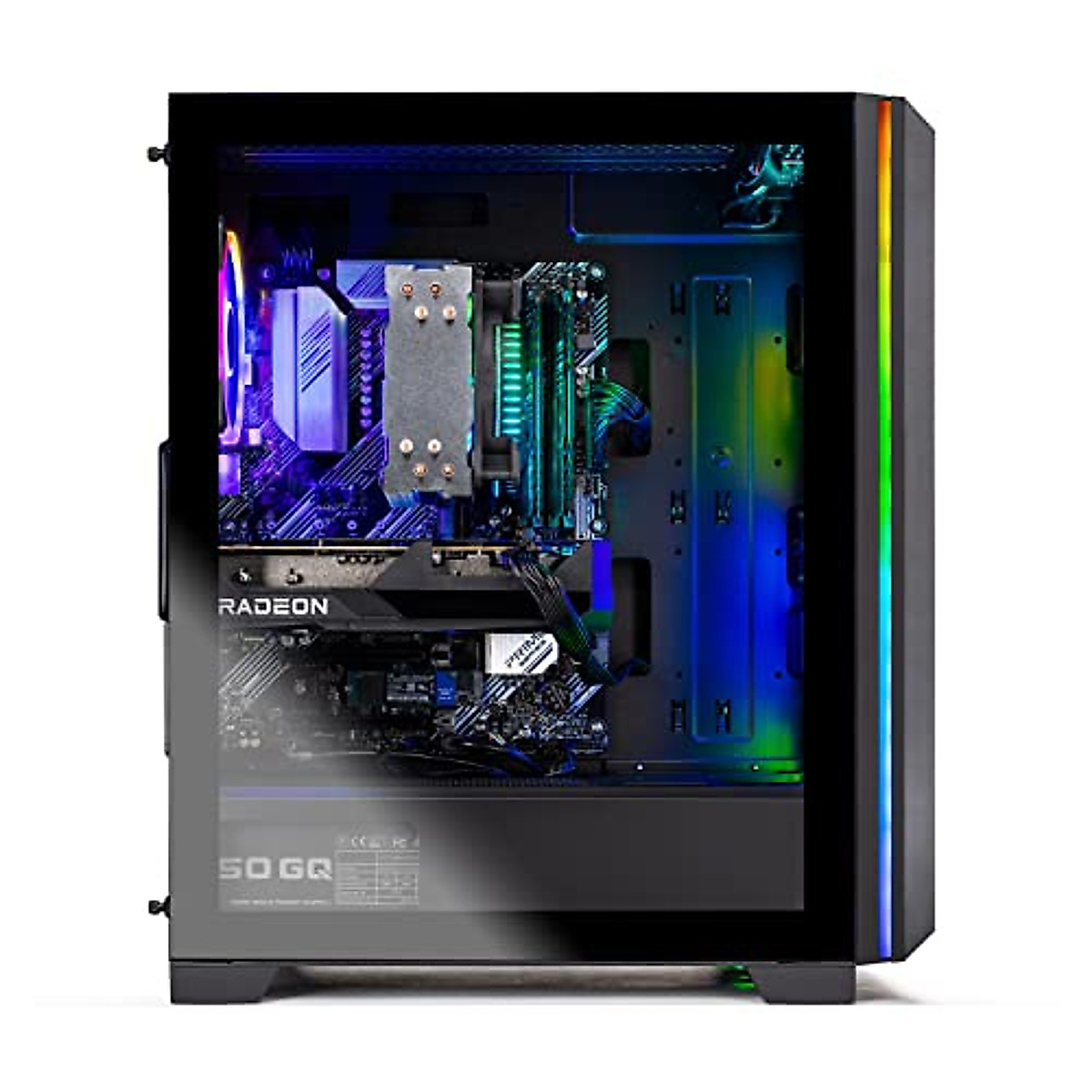Skytech Gaming PC Desktop – AMD Ryzen 5 5600X 3.7 GHz, NVIDIA RTX 4070 Ti, 1TB NVME SSD, 16GB DDR4 RAM 3200, 750W Gold PSU, 11AC Wi-Fi, Windows 11 Home 64-bit,Black