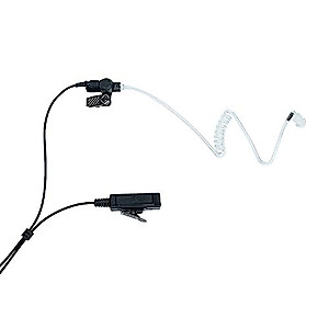 Klykon 2 Wire Covert Acoustic Tube Earpiece Headset PTT MIC for 1 PIN 2.5MM Motorola Talkabout Walkie Talkie 2 Way Radio MD200TPR MH230R MR350R MS350R MT350R MG160A MH230TPR