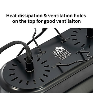 Giangarden Dual Reptile Light Fixture with 2 Different Switches, Deep Dome Reptile Heat Lamp Fixture fit E26 Reptile Lamp, UVB Reptile Light Fixture Kit Perfect for Reptiles Amphibians