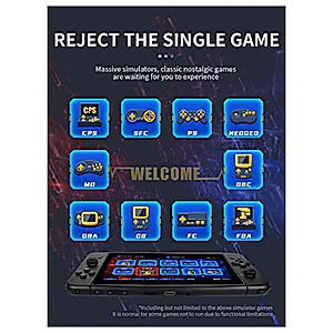 X70 Handheld Game Console, 7.0 inch IPS HD Screen Retro Games Consoles Classic Video Games Console with 32G Memory Cards & 3000 Games, Built-in 3500mAh Rechargeable Battery(Black)