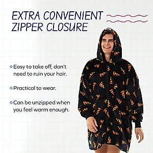 Sherpy Wearable Blanket, Sherpa Blanket for Men, Women, and Teenagers, Super Warm Hoodie Blanket, Sherpa & Micro Fleece Lined Blanket Sweater, Large Pocket, Zip Up Oversized Wearable Blanket