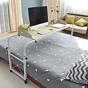 Computer Tables,Office Desk Workstation table writing Study Desk Space Saving Height Adjustable Overbed Table Laptop Cart Computer Table, Portable Computer Office Desk Multi-Function Home Laptop Table