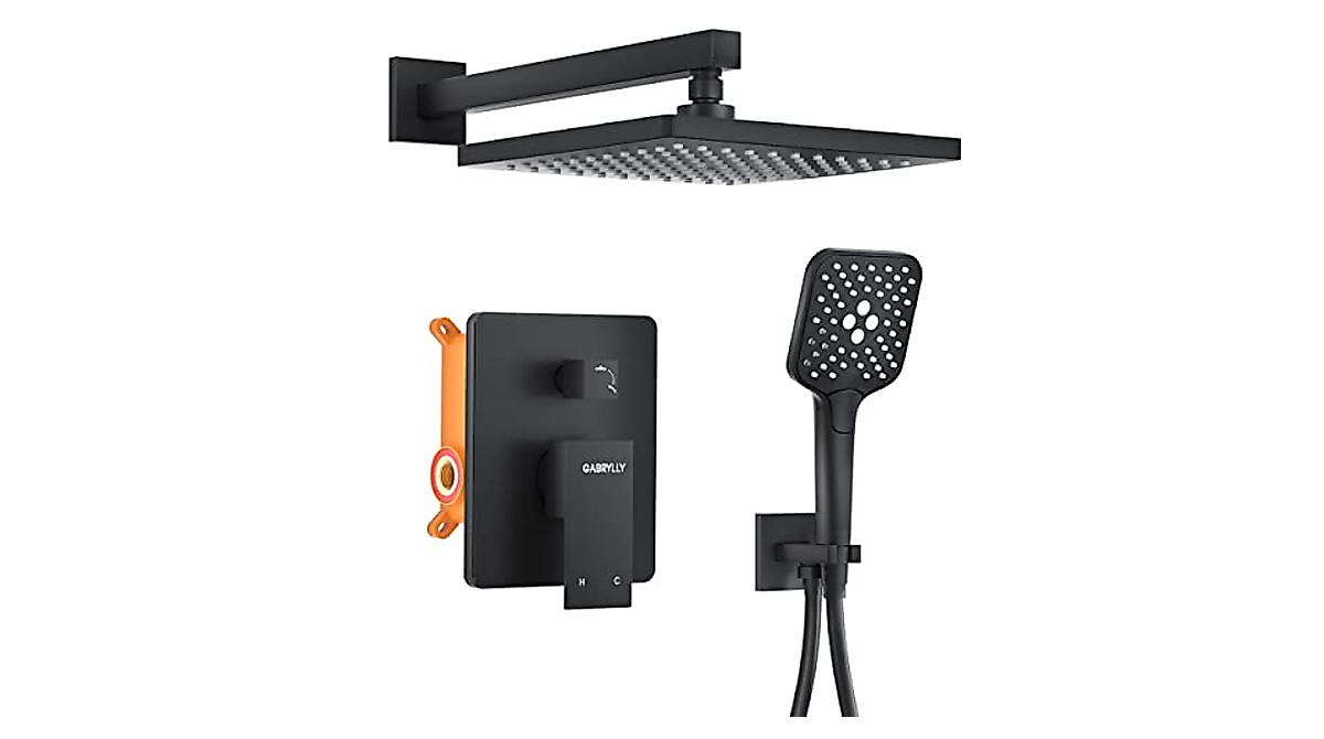 Gabrylly Shower System, 10 Inches Rain Shower Heads with Handheld Spray ...