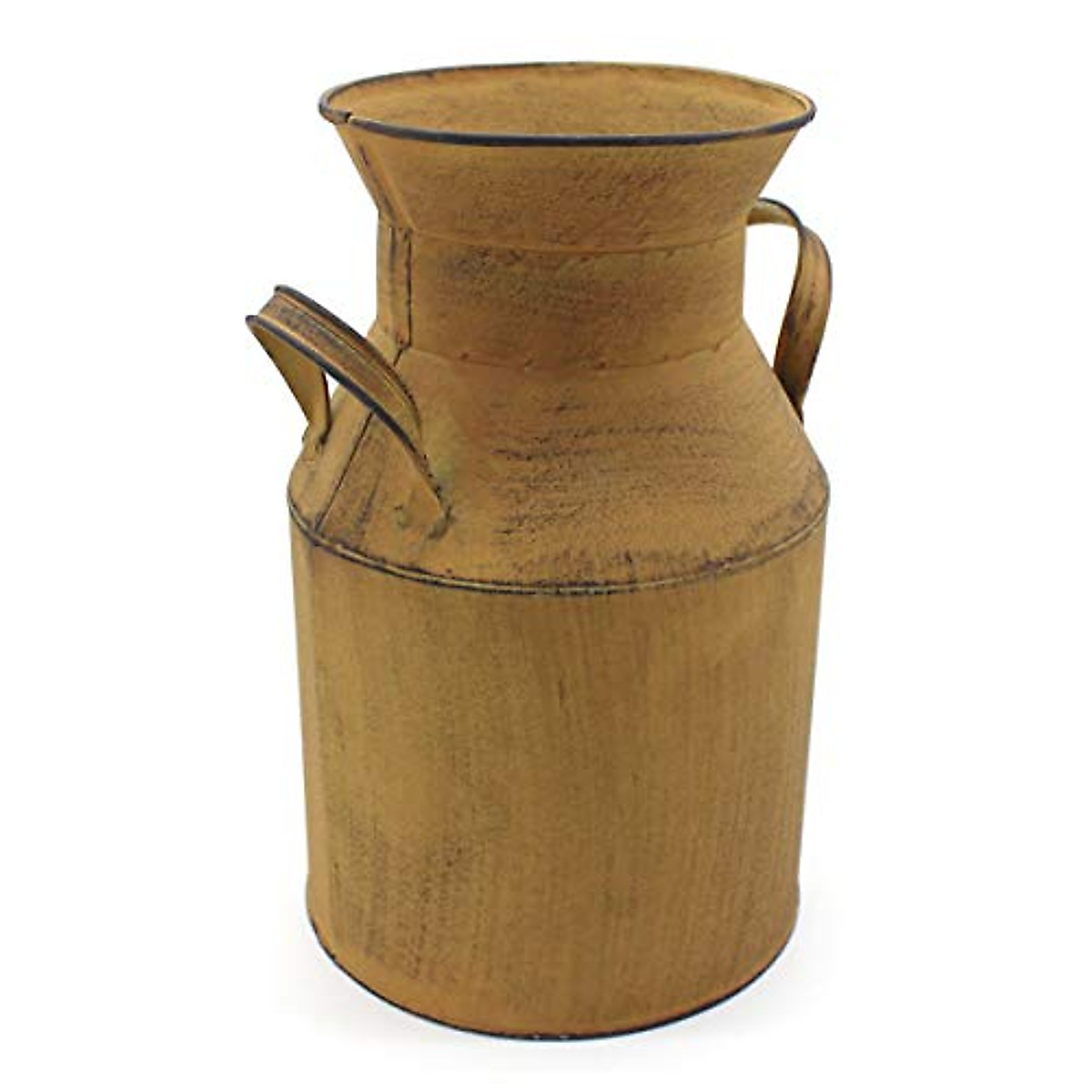 CVHOMEDECO. Galvanized Metal Milk Can, Old Rustic Primitives Jug Vase for Home and Garden Décor. Rusty