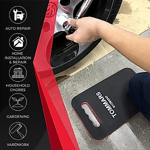 TOMMARS Thick Kneeling Pad 0.9 inch, kneeling pad for mechanic automotive kneeling pad foam kneeling pad Waterproof Anti-Fatigue with Handle