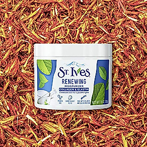 St. Ives Face Moisturizer Cream, Collagen and Elastin, Renewing Facial Moisturizer for Women, Paraben Free, Dermatologist Tested Daily Moisturizing for Dry Skin Cruelty Free, 10 oz, 4 Pack