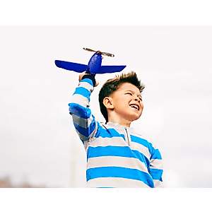 Top Secret Toys Aero-Storm Aerobatic Toy Stunt Plane (Blue) with Air Powered Engine, High Flying Trick Airplane, Propeller Powered by Hand Pump Pressurized Air, STEM Toy for Kids, Boys, Girls Ages 8+