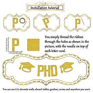 Phd Banner PhD Graduation Decorations Graduation Banner Class of 2024 Doctor Degree Party Decor Congrats PhD College Graduation Party Supplies