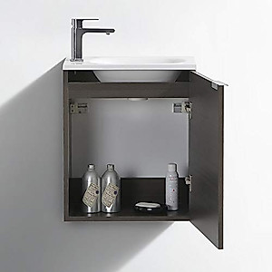 Fresca Valencia 20" Dark Slate Gray Wall Hung Modern Bathroom Vanity
