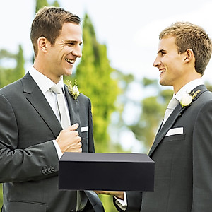 Giftgarden 4-Pack 11”x8”x3.5” Black Gift Boxes with Magnetic Lids, Large Collapsible Gift Wrap Box Magnet Clourse for Presents, Valentines Day, Birthday, Wedding, Bridesmaid Groomsman Proposal Box