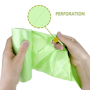 Mini Trash Bags, Inwaysin 1.2 Gallon Trash Bags, Small Bin Bags, 6L, 100Bags, Clear Green…