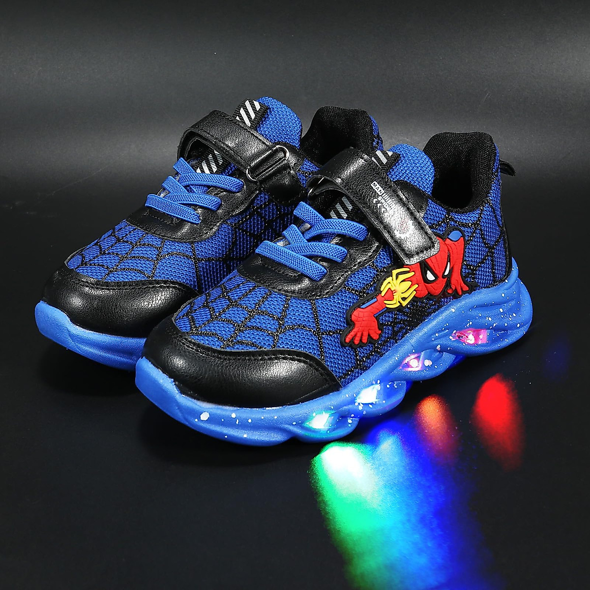 Kosriar Cartoon LED Illuminated Sneakers for Outdoor Sports and Running with Breathable Design and Party Fun(Blue,11)