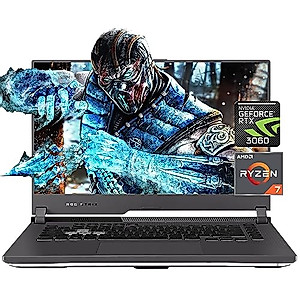 ASUS 2023 Newest ROG Strix G15 Gaming Laptop, 15.6" WQHD 165Hz Display, AMD Ryzen 7 6800H Processor, NVIDIA GeForce RTX 3060, 64GB DDR5 RAM, 2TB SSD, Backlit Keyboard, Windows 11 Home, Eclipse Gray