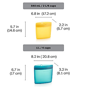 Tupperware Ultimate Silicone 4-Bag Food Storage Set