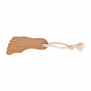 Redecker Children's Foot Brush, Natural Pig Bristle and Oiled Beechwood with Cotton Hanging Loop, Fun Foot-shaped Design, Made in Germany