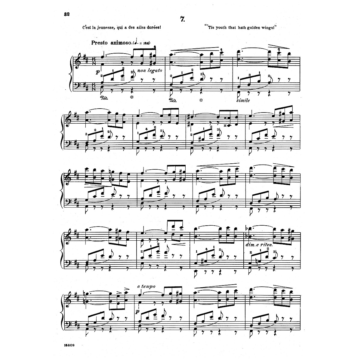 12 Etudes caracteristiques, Op.2 for Piano by Adolf von Henselt (Schirmer) [ReImaged Loose Leaf Facsimile Edition 2019.]