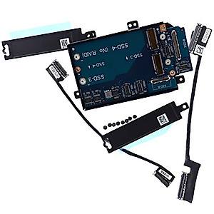 Deal4GO SATA Interposer Board D3P25 LS-J106P to NVMe M.2 SSD Hard Drive SSD-3 & SSD-4 w/ 2.5" HDD Bracket R24Y6 for Dell Alienware Area-51m R2