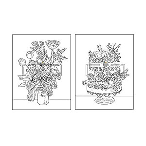 Winter Florals Coloring Book: An Adult Coloring Book Featuring Winter Floral Arrangements, Beautiful Holiday Bouquets and Exquisite Christmas Flowers