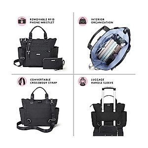 Baggallini Womens 3-in-1 Convertible Backpack, Sterling Shimmer, One Size US