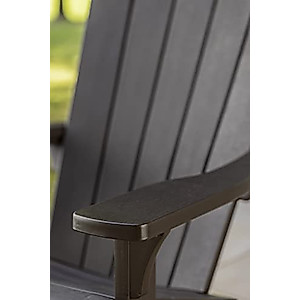 Keter Adirondack Rocker Resin Outdoor Furniture Patio Chair -Perfect for Porch, Pool, and Fire Pit Seating, Dark Grey