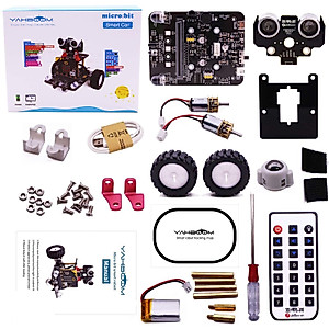 Yahboom STEM Education BBC Micro:bit Coding Robot Car Kit for Kids to Programmable DIY Toys for 12+ (Without Micro:bit)