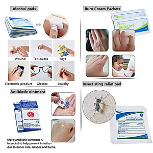 DEFTGET Waterproof First Aid Kit Travel essentials small Emergency Survival Kits mini Durable Lightweight for Minor Injuries Camping Hiking Backpacking, Birthday Gift for Best Friend Sister (Dark-red)