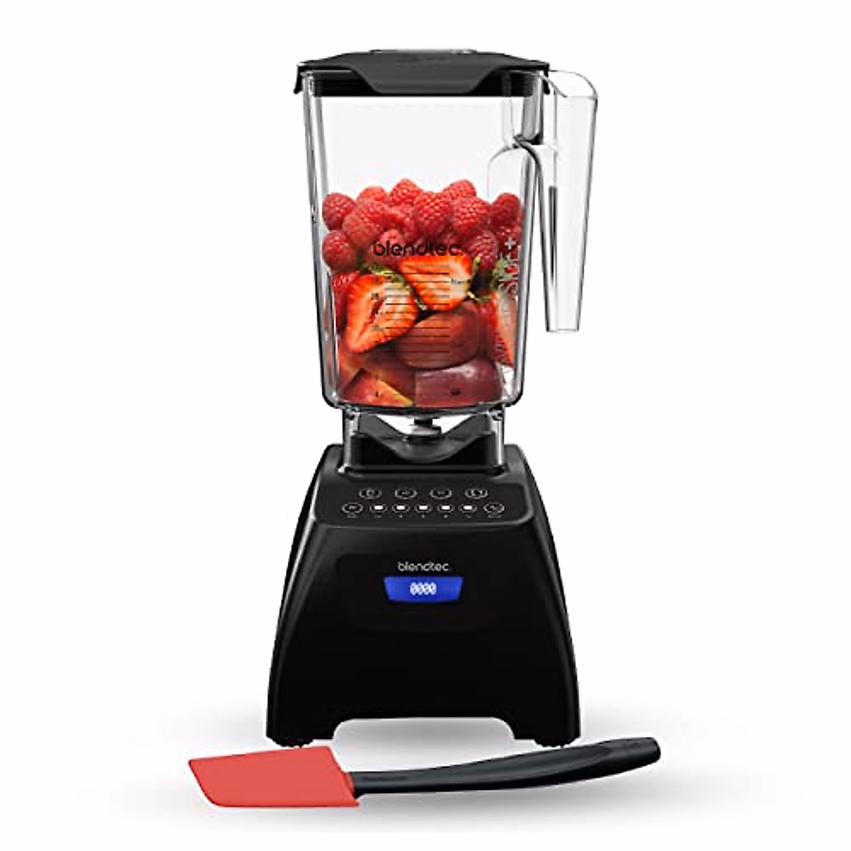 Blendtec Classic 575 Blender, 90 oz WildSide+ Jar, and Spoonula Spatula - Kitchen Blender Bundle - Black