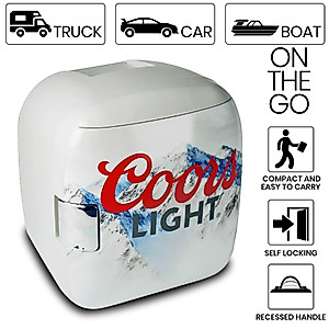 Portable 12 Can Thermoelectric Mini Fridge 7.9 Litres Cooler and Warmer, DC/AC Refrigerator for Bedroom, Car, Office, Gifts, Home, Dorm, Cosmetics and Travel