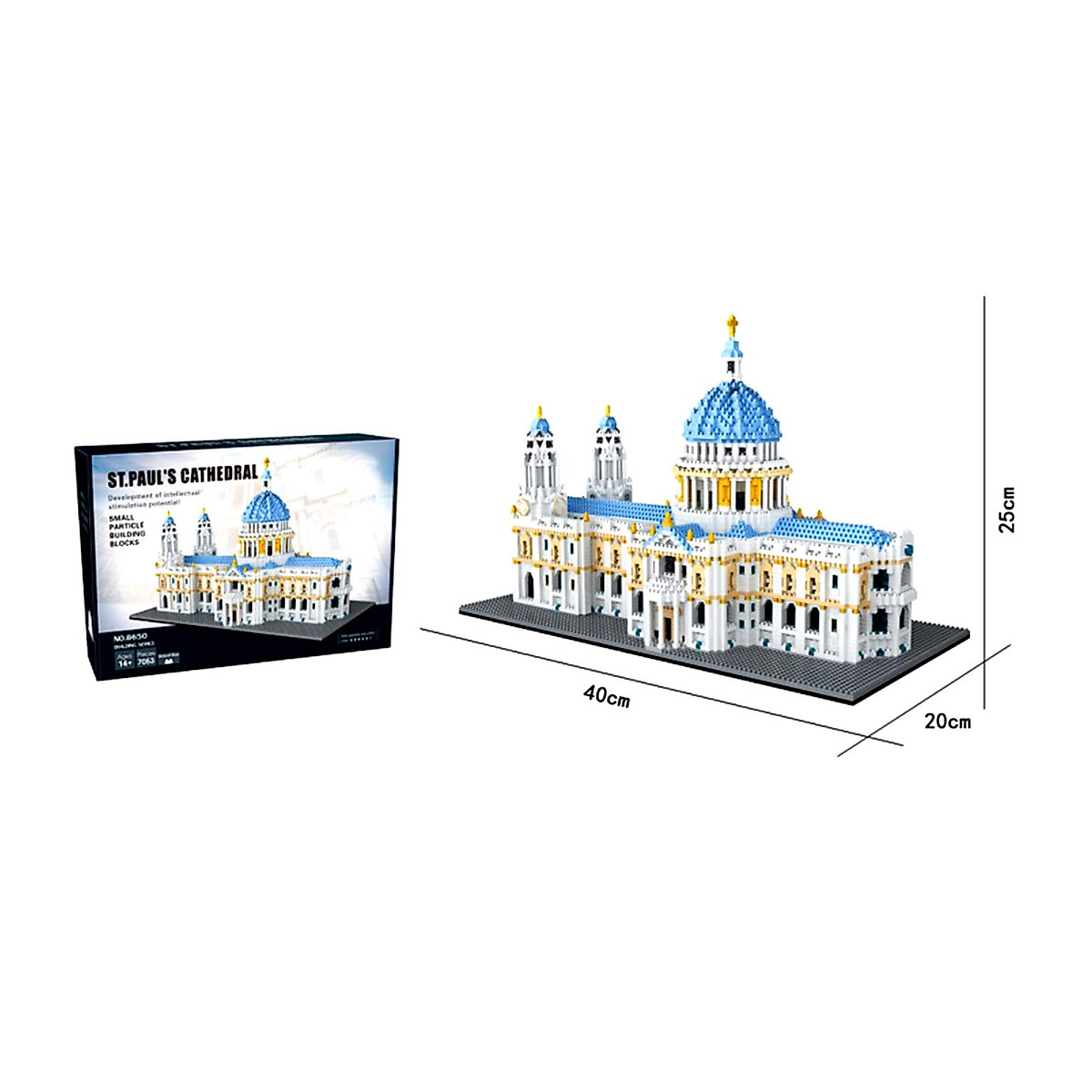 SHZJ Micro Mini Blocks Set,World Famous Landmark St. Paul's Cathedral,3D Puzzle Building Blocks Set Toys for kid Or Adult(7053 Pcs)