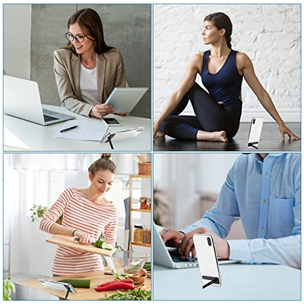 TIESOME Ultra-Thin Invisible Phone Kickstand, 2 Pack Adjustable Vertical Horizontal Placement Phone Stand Phone case Metal Kick Stand Compatible with Any Cellphone