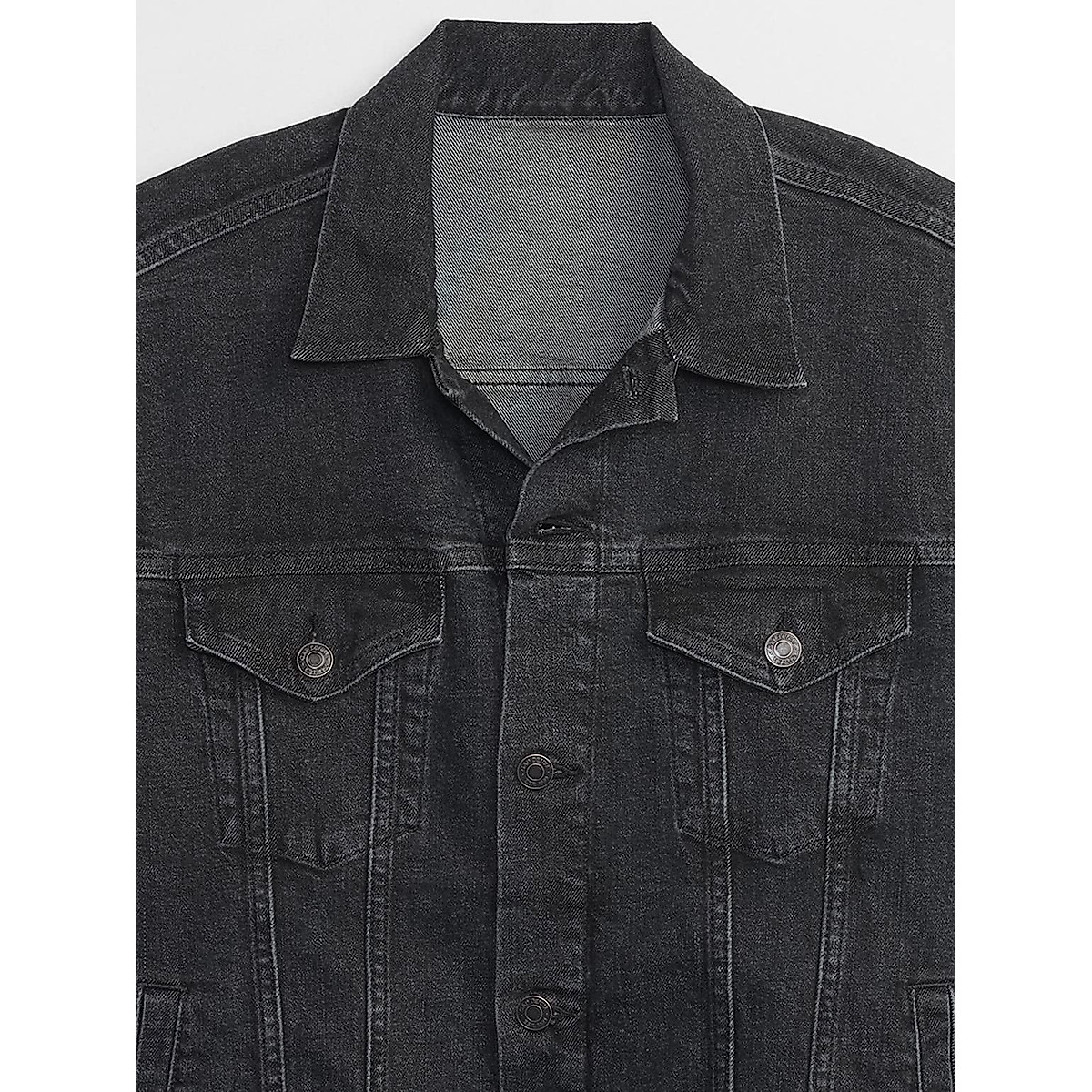 GAP mens Icon Denim Jacket, Black Wash, Medium US