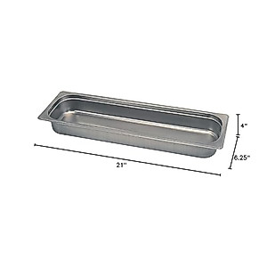 Update International NJP-504L 1/2 Anti-Jam Pan 4" Long Deep, 18-8 Stainless Steel AISI-304