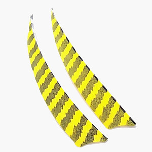 AMEYXGS 50 Pcs Archery Turkey Feather Fletching 4 Inch 5 Inch Natural Feather Fletching DIY Arrows Fletching Right Wings Vanes for Hunting Arrow Accessories (5inch, Yellow)