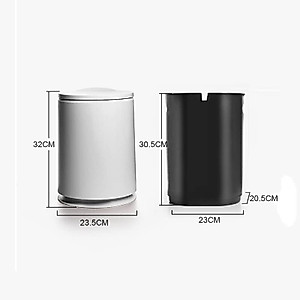 n/a 10L Pressing Type Round Plastic Trash Can Double-Layer Multi-Purpose Trash Can Nordic Household