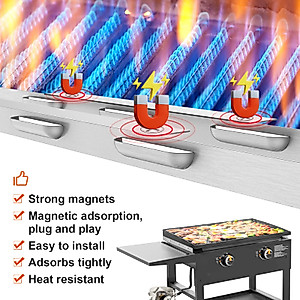 Utheer Wind Guards for Blackstone Griddle 28 inch Replace for Blackstone 5016 Magnetic Stainless Steel Wind Screens, Compatible with Blackstone 28" griddle Rear Grease Cup, Hood and Side Shelf