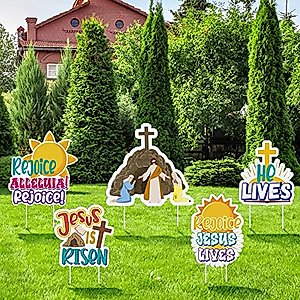 Spiareal 5 Pcs Day of the Dead Yard Signs Dia De Los Muertos Outdoor Lawn Decorations Day of the Dead Decor Sugar Skull Yard Signs with Stakes for Halloween Mexican Fiesta Lawn Decorations
