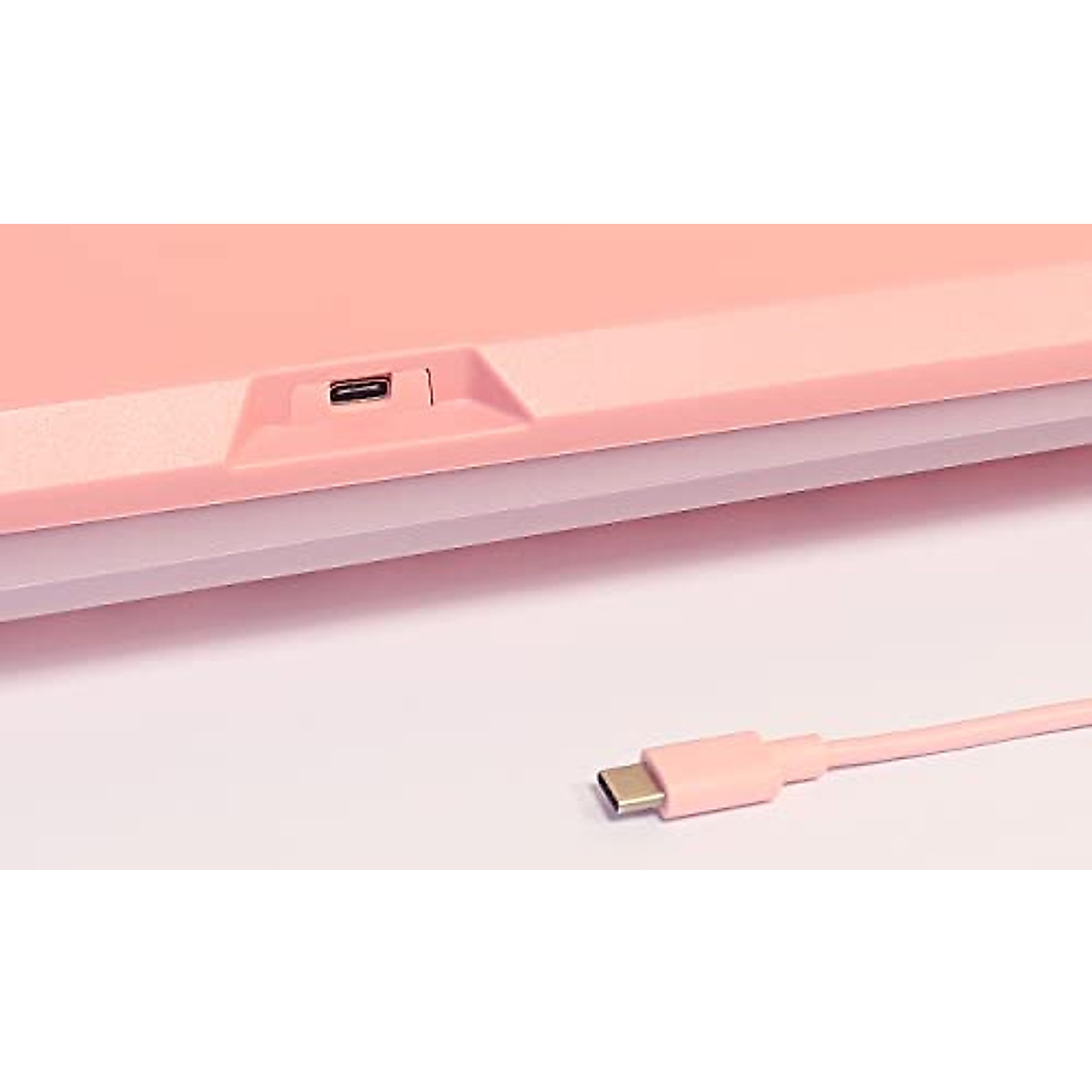 i-rocks K71M RGB Mechanical Gaming Keyboard with Media Control Knob, Gateron Switches (Brown), 104 Keys w/Full NKRO, PBT Keycaps, Multimedia Hotkeys, Detachable USB-C Cable and Onboard Storage, Pink