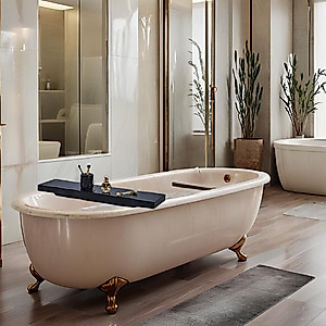 Generic Teak Wood Bath Caddy (Black)