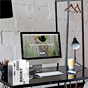 4PCS Black Bookends Heavy Duty Bookends Decorative Metal Cute Bookends for Kids Book Stoppers Holder Pair Organizer Bookshelf Decor Bedroom Library Office School Supplies, Book Shelves