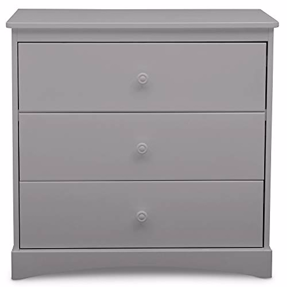 Delta Children Sutton 3 Drawer Dresser with Changing Top, Greenguard Gold Certified, Grey