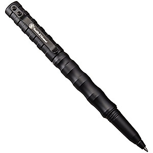 Smith & Wesson SWPENMP2BK 5.8in Aircraft Aluminum Refillable Tactical Screw Cap Pen for Outdoor, Survival, Camping and EDC