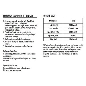 OXO Good Grips Microwave Egg Cooker, White (2 Pack)