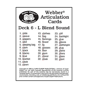 Super Duper Publications | Articulation L Blends Fun Deck | Vocabulary and Language Development Flash Cards | Educational Learning Materials for Children
