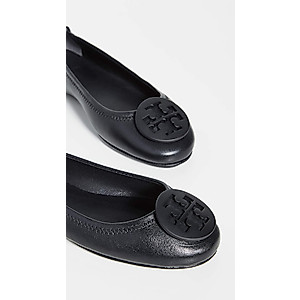 Tory Burch Women's Minnie Travel Ballet Flats, Perfect Black, 6 Medium US
