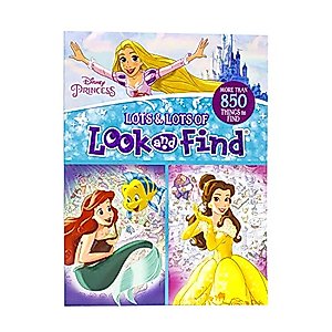 Disney Princess Cinderella, Ariel, Belle, and More! - Lots and Lots of Look And Find Activity Book - PI Kids