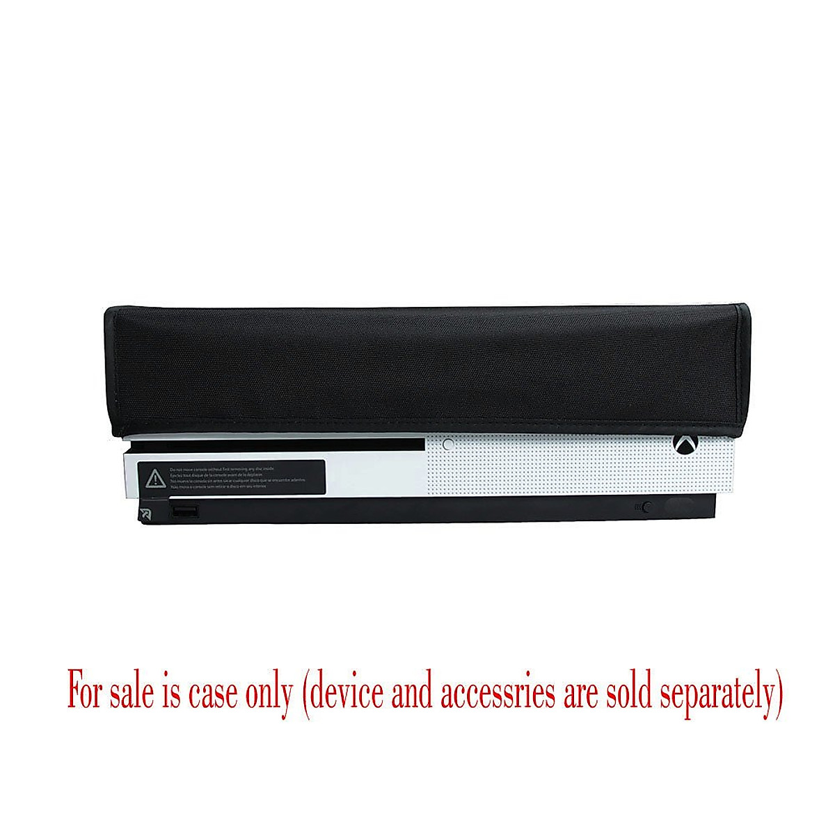 For Microsoft Xbox One S (2016 Slim Model) Game Console Dust Proof Cover with Soft Velvet Lining [Horizontal Style] Black by Hermitshell
